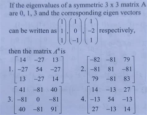 Solved If The Eigenvalues Of A Symmetric 3×3 Matrix A Are