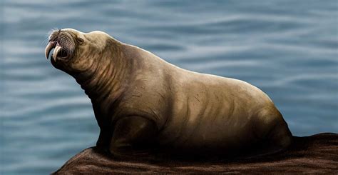 Walrus Female And Young Walruses Rely On Arctic Sea Ice For