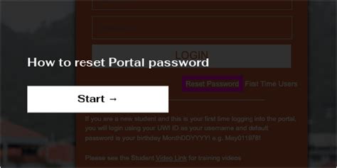 How To Reset Portal Password