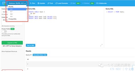 【无需安装】在线运行sql语句 Cn Sec 中文网