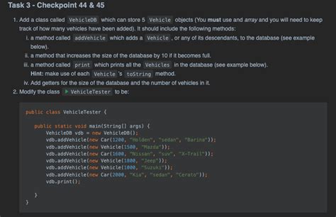 Solved Class Vehicle Private Int Enginecapacity Private