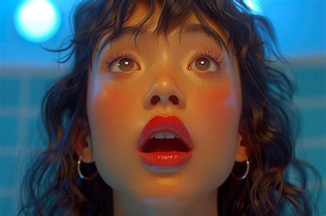 Premium Photo Girl Opn Mouth Face Uhd Wallpapar