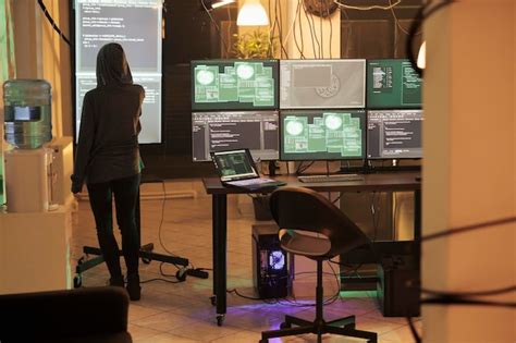 Premium Photo Young Hacker Analyzing Script To Crack Security System