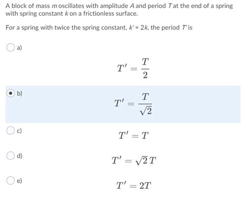 solved a block of mass m oscillates with amplitude a and
