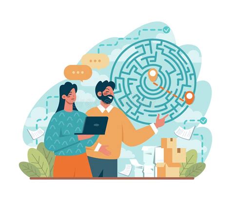 Labyrinth Concept Hard Choice Or Confusion Idea Stock Vector Illustration Of Decision Future