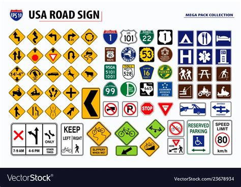 Set Of Usa Street Signs