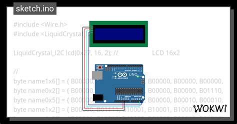 LCD FONT TH Run Wokwi ESP STM Arduino Simulator