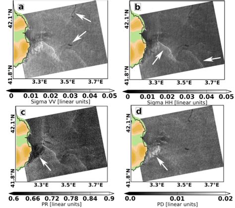 Radarsat 2 Sar Image Of Coastal Area In The Mediterranean Sea Acquired