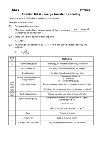 Aqa Gcse Physics Mini Tests Retrieval Practice Interleaving End Of Topic Paper One