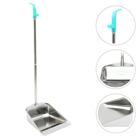 Libman Lobby Dust Pan Closed Lid Steel Handle Enclosed Shroud For