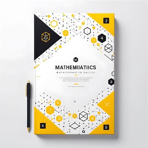 A Yellow And Black Notebook With The Word Math Written On It Premium