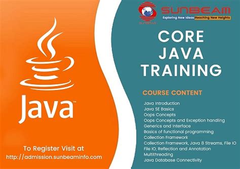 Best Java Training Institute Of Java Classes At Sunbeam Software