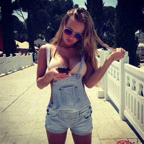 Big Blonde Tits In Jeans Overalls Noothersneedapply