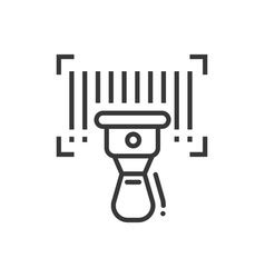 Qr Code Scanner Line Design Single Isolated Icon