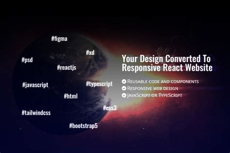 Convert Psd Xd Or Figma To React Website As Your Senior React