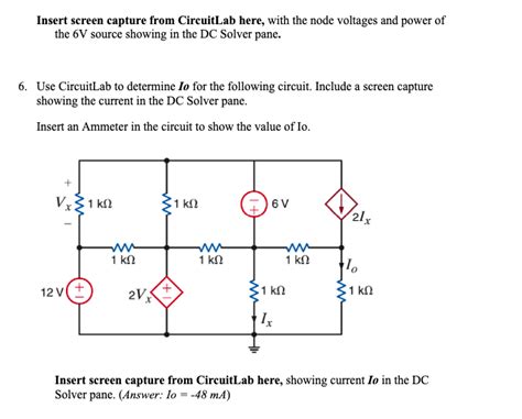 Solved 5 Use Circuitlab To Find V0 And The Power Supplied