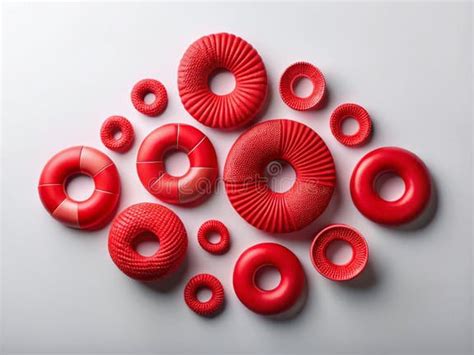 Dynamic Red Donut Charts For Compelling Business Data Visualization In
