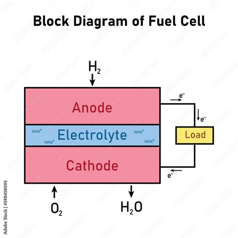 Vecteur Stock Block Diagram Of Fuel Cell Schematic Diagram Of Hydrogen