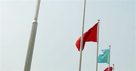 북한 인공기 빠진 국기광장