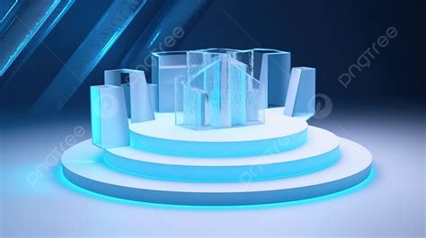 Design That Looks Like It Belongs In Real Life Background 3d Ice Podium Product Stand Stage