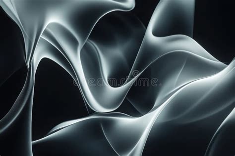Elegant Translucent Waves Create An Abstract Composition With Soft Curves And Flowing Lines