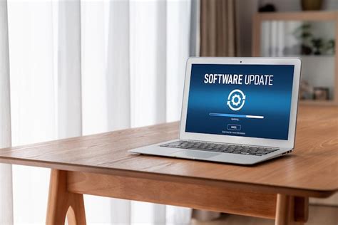 premium photo software update on computer for modish version of device software