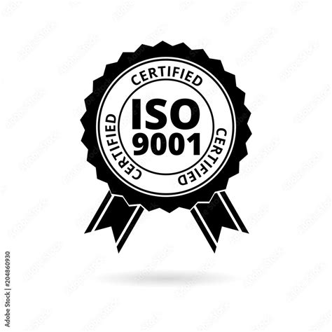 Iso 9001 Certified Sign Icon Stock Vector Adobe Stock