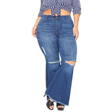 Plus Size Bell Bottoms Jeans Clothing For Curvy Girl