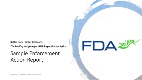 Sample Report Fda Enforcement Action Summary Pptx