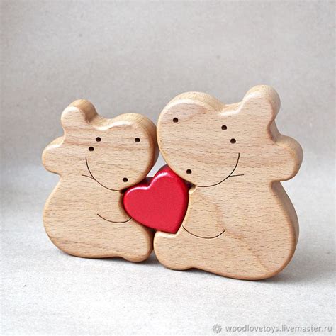 Статуэтка Влюбленные бегемотики в интернет магазине Ярмарка Мастеров по цене 1300 ₽ Sr0t4ru