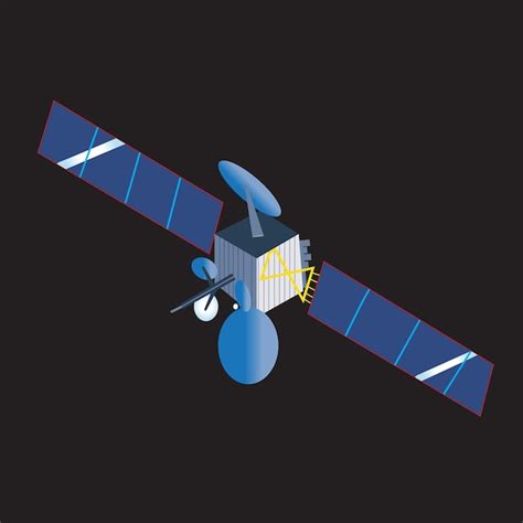 Premium Vector Space Satellite Scientific And Technological Devices