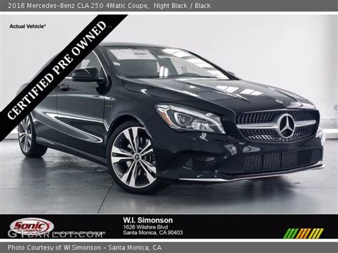 Night Black 2018 Mercedes Benz Cla 250 4matic Coupe Black Interior