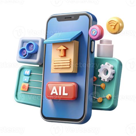 Illustration Smartphone Ai Mobile App Interface Design 55663922 Png
