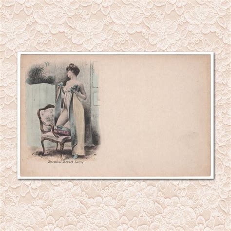 Lady Undressing Original Antique Erotic Art Postcard Etsy