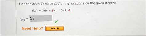 solved find the average value fave ﻿of the function f ﻿on