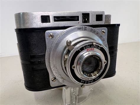 Lot 38 Vintage Acro Model R Art Deco Era Camera W Anastigmat 2 3 5f Lens Pink Salvage Gallery
