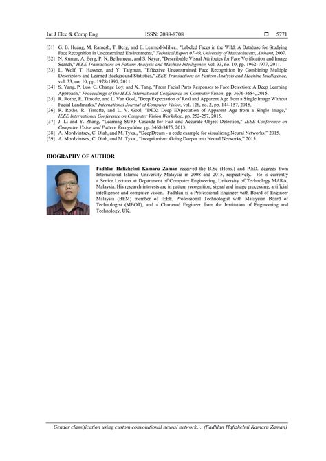 Gender Classification Using Custom Convolutional Neural Networks Architecture Pdf