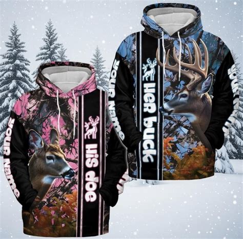 Deer Hunting His Doeher Buck 3d Hoodie Deer Hunting Unisex Hoodie