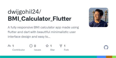 GitHub Dwijgohil BMI Calculator Flutter A Fully Responsive BMI Calculator App Made Using