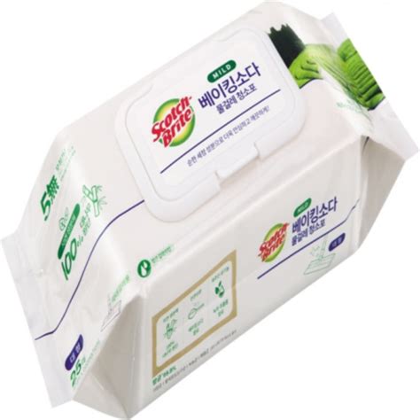 3m 베이킹소다 마일드 물걸레 청소포 대형 25매 두사몰