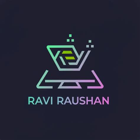 Logo Design For Ravi Raushan Innovative Laptop Symbol For The