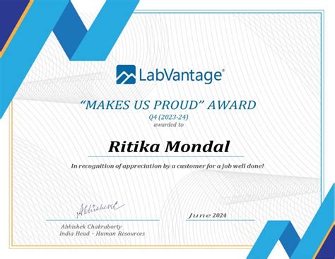 ritika mondal on linkedin labvantage certificate recognition