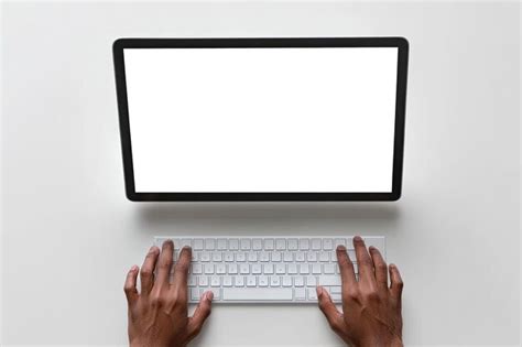 Close Up Hands Typing On Keyboard Premium Ai Generated Image