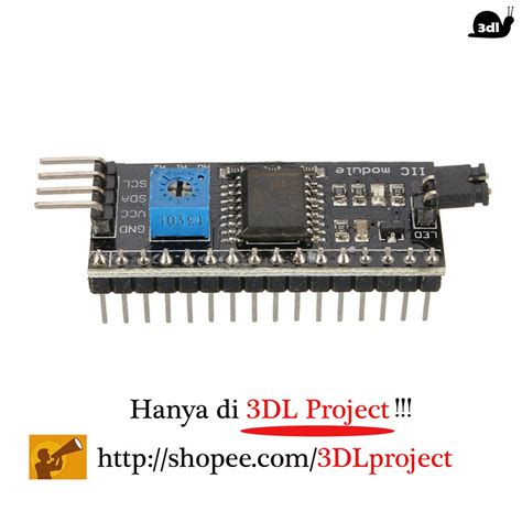 Module I2c Iic Serial Interface Board Module For Arduino R3 Lcd 1602 Display Shopee Malaysia