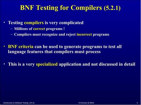 Software Testing Introduction Program Based Grammars Ppt