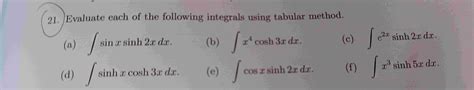 solved evaluate each of ﻿the following integrals using