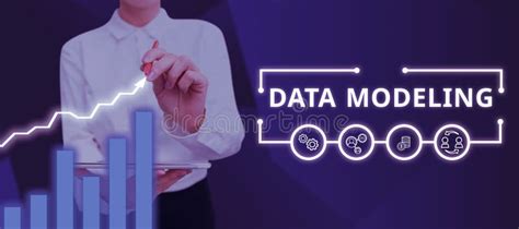 Hand Writing Sign Data Modeling Internet Concept Process Of Transferring Data Between Data