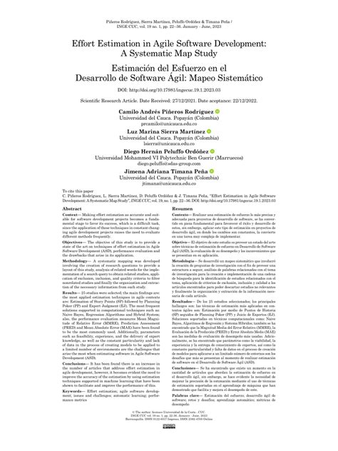 Pdf Effort Estimation In Agile Software Development A Systematic Map