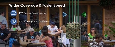 WAVLINK WiFi6 Outdoor Access Point AX3000 Long Range Outdoor WiFi Mesh Extender Greenwood 6