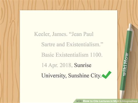 How To Cite Lectures In MLA Bibliographies 10 Steps